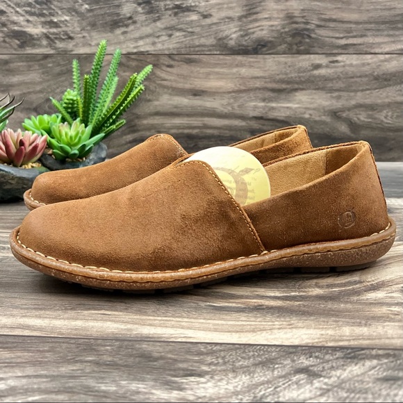 Born | Shoes | Nib Born Teresa Rust Distressed Leather Slip On Comfort ...